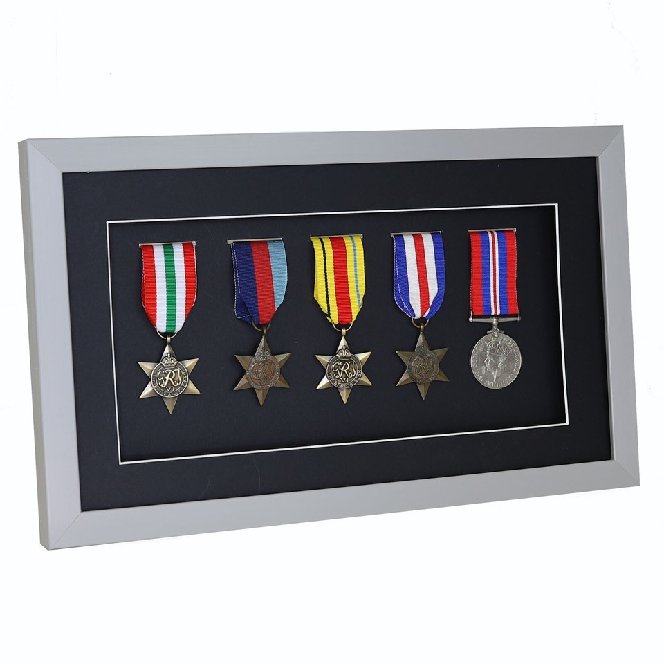 3d Deep Box Frame To Display War Military Sports Medals Black White ...