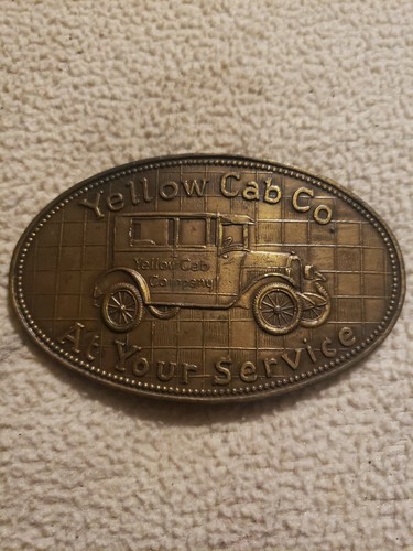 Vintage Yellow Cab Co. Belt Buckle | eBay