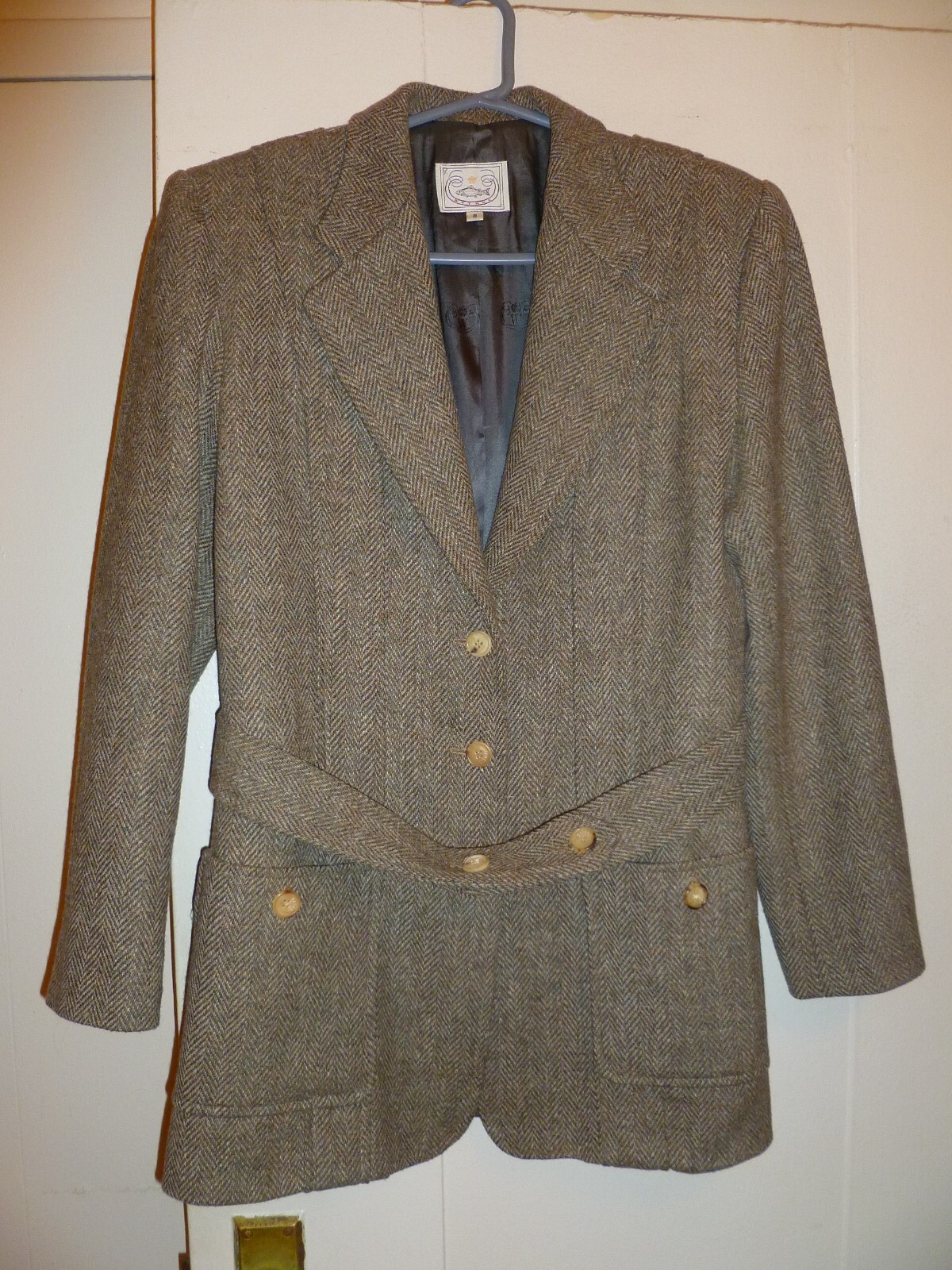 Wathne Norfolk Green Herringbone Wool Tweed Hunting & Riding Jacket ...