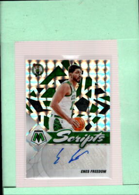 2021-22 Panini Mosaic Scripts #50 Enes Freedom MINT Auto Celtics ID ...