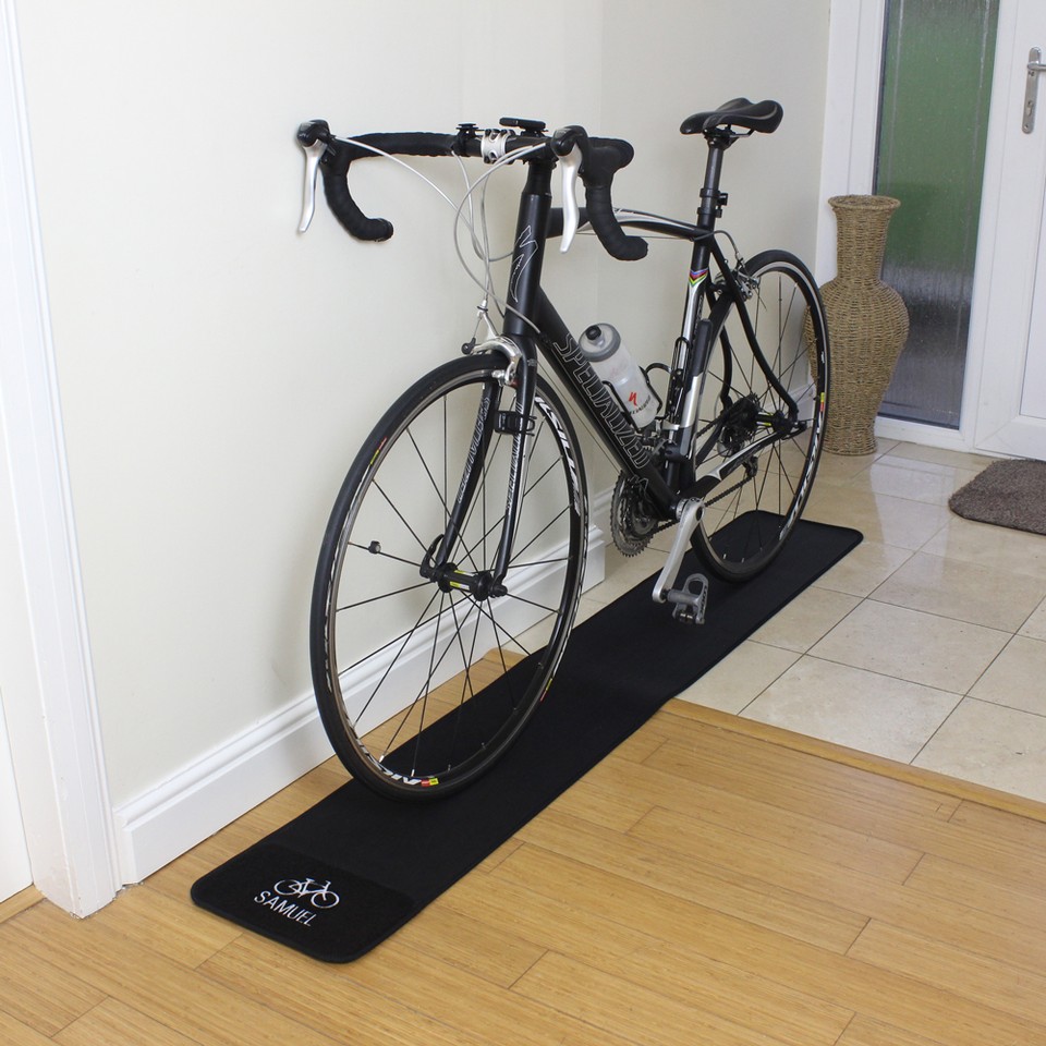 JVL Rubber Carpet Bike Motorbike Floor Protector Mat Anti Slip Hallway ...