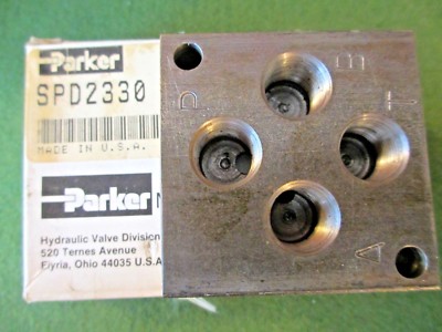 Parker Hydraulics Valve Subplate 2330, SPD Series, Manifold Block ...