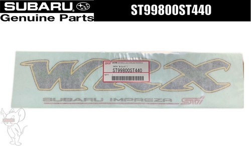 SUBARU GC8 Impreza WRX STI Genuine Rear Trunk White Decal Sticker OEM ...
