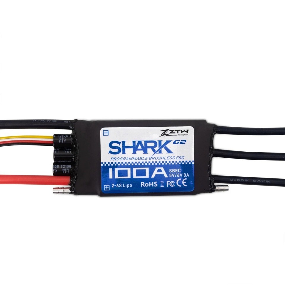ZTW SHARK G2 ESC Marine RC Boat 20A 30A 40A 50A 60A 80A Brushless ...