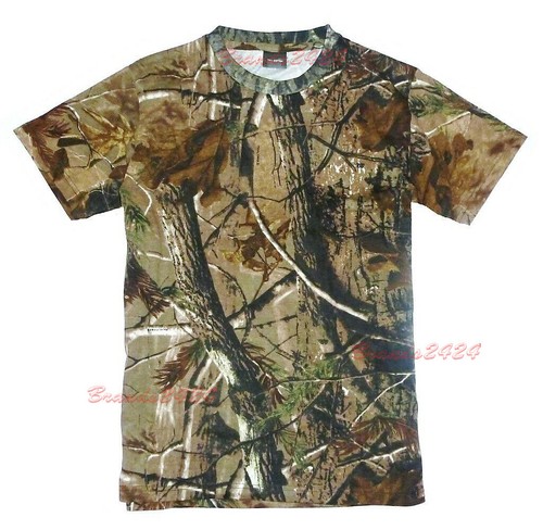 HUNTERS T-SHIRT Mens big sizes S-8XL oak tree camo cotton fishing ...