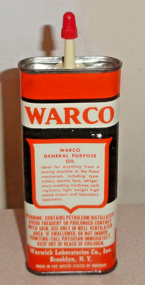 Vintage NOS 4 Oz WARCO General Handy Oiler Can - Brooklyn NY Household ...
