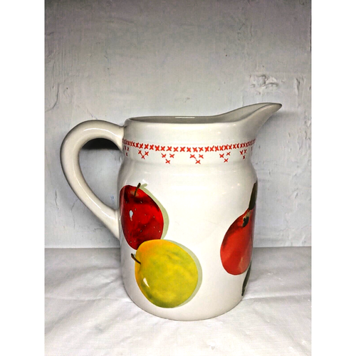 Apples Ceramic Red/Green/Yellow Pitcher - Hallmark Jan Karon Mitford ...