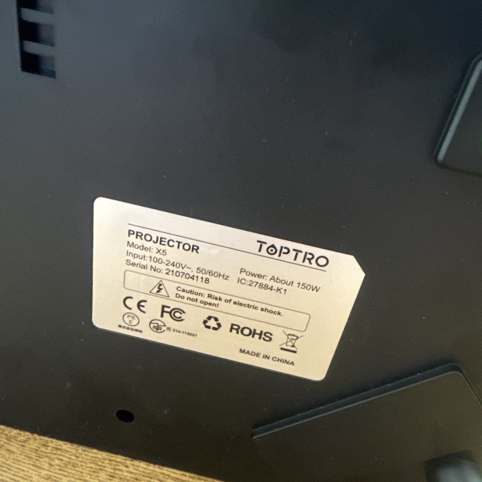 TOPTRO PROJECTOR S5 BOXED 1080p HD - MODEL X5 | eBay UK