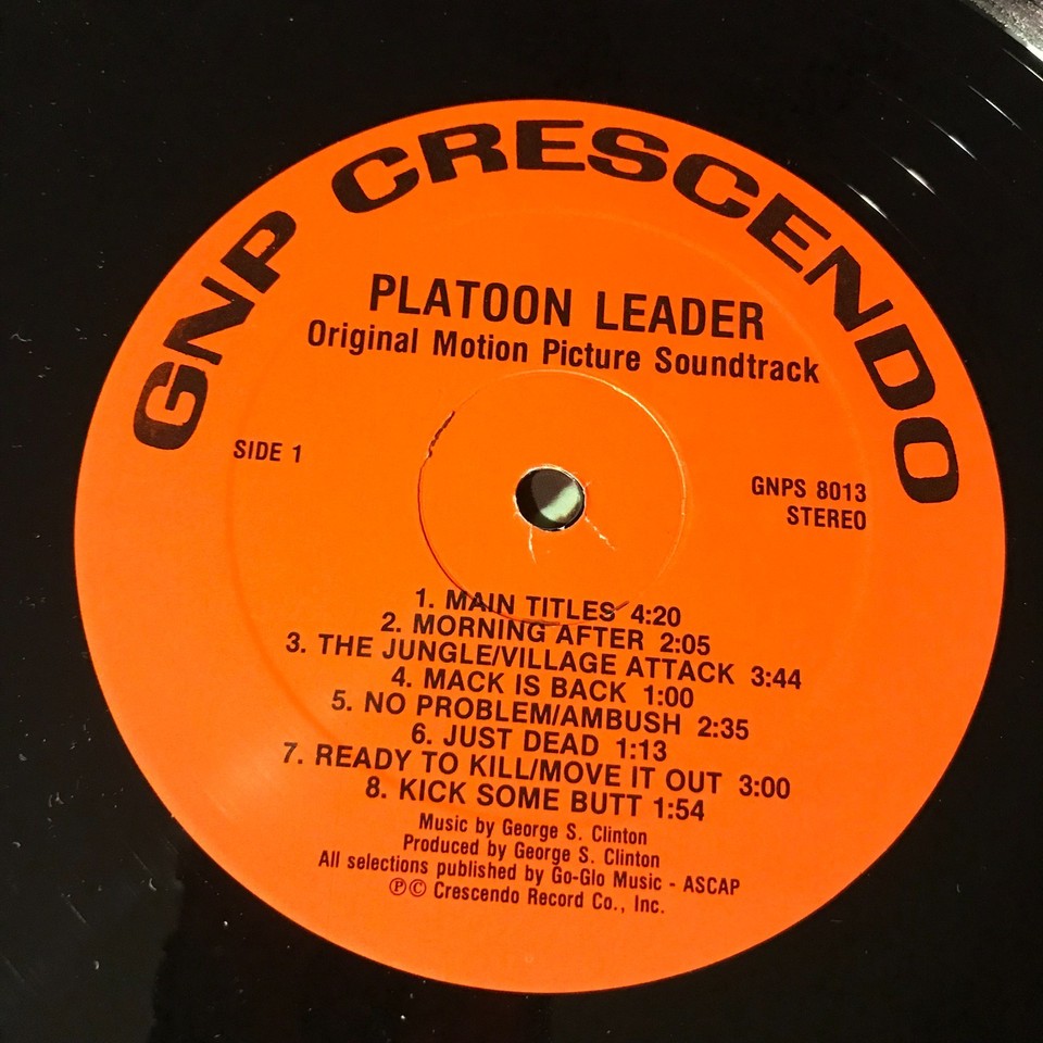 George S. Clinton ‎– Platoon Leader (OST Soundtrack) 1988 Vinyl VG+ OG ...