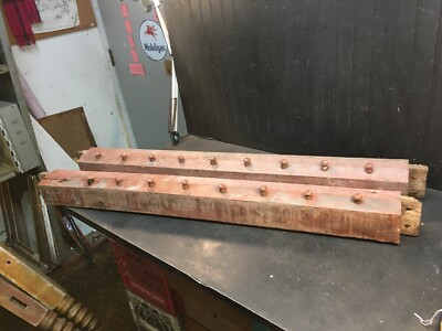 Vintage Antique 2pc Architectural Salvage Wood Rope Bed Rail 43in x 4in ...