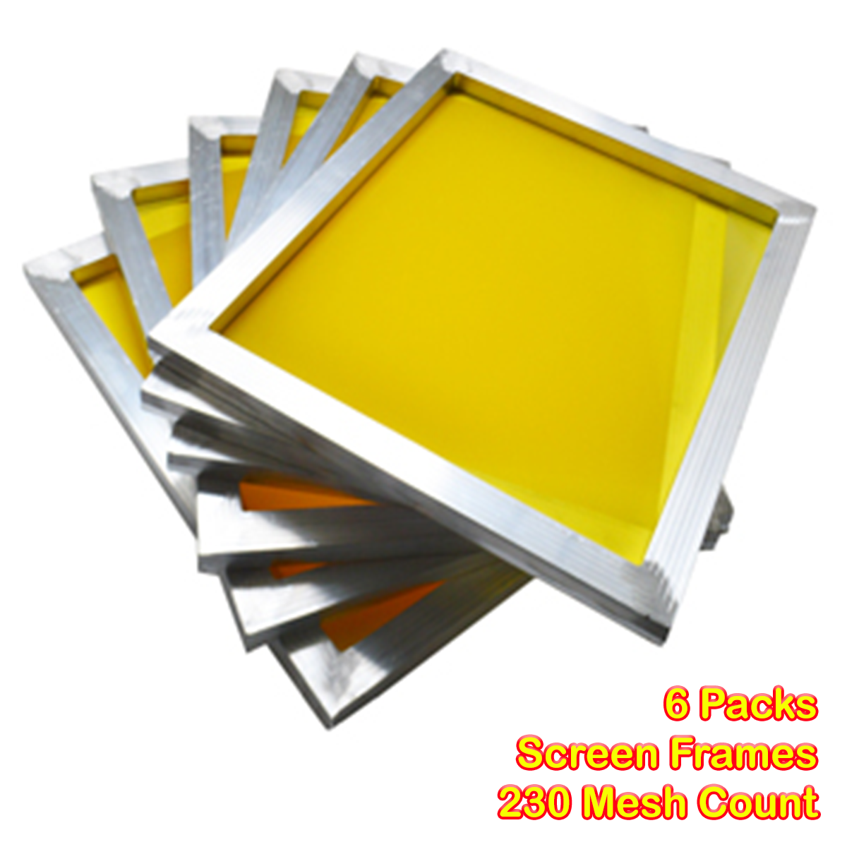 6Pcs Aluminum Mesh Screen Frame 18"x20" Outer Size for Screen Printing ...