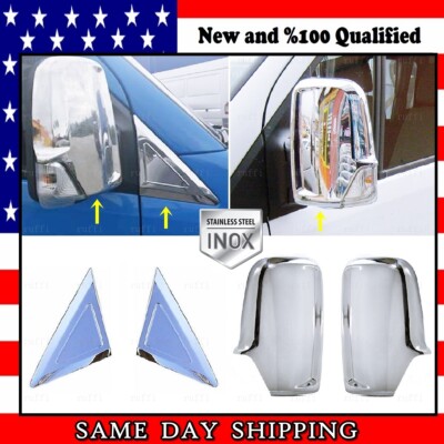 Chrome Mirror Covers + Windos Quarter For SPRINTER 2500 3500 3500XD ...