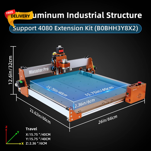 Masuter Pro CNC Router Machine Upgraded 3-Axis Engraving All Metal ...