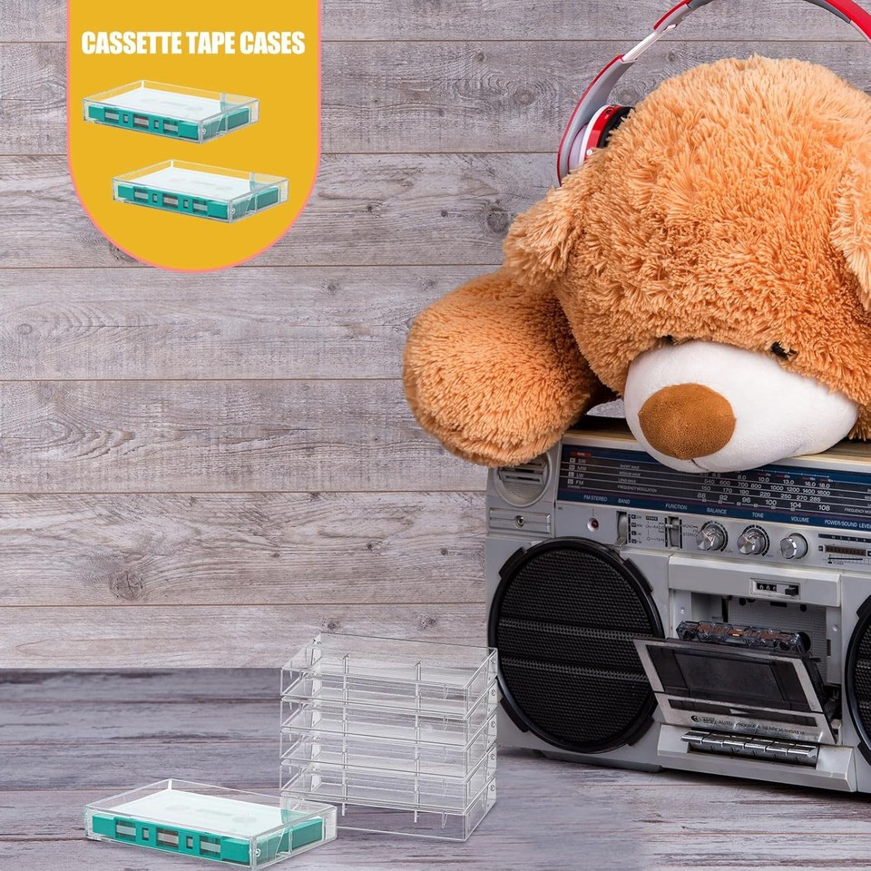 30-Piece Audio Cassette Storage Box Plastic Cassette Tape Case | eBay