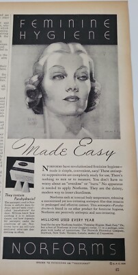 1938 Norforms antiseptic suppositories easy feminine hygiene Hans Flato ...