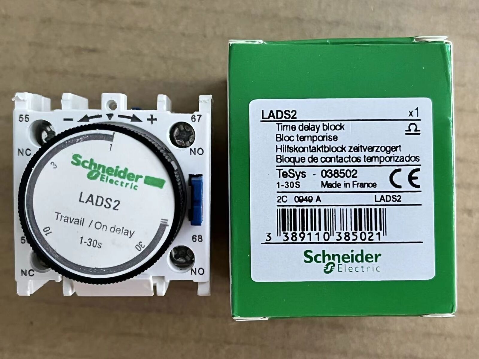 One New SCHNEIDER LADS2 1-30s Time Delay Block Expedited Shipping In ...