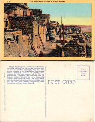 Hopi Indian Village at Walpi Arizona AZ Postcard | eBay