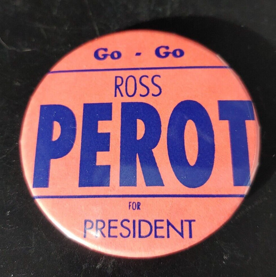 Pink Presidential Campaign Pin Back Ross Perot President 1992 Political ...