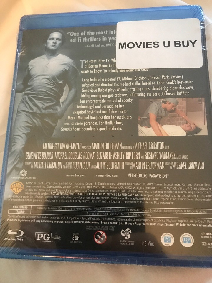 Coma (Blu-ray) Michael Douglas NEW 883929228003| eBay