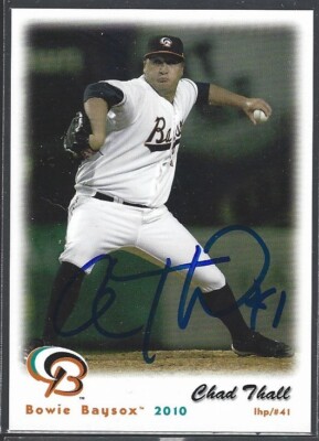 Chad Thall IP autograph signed 2010 Grandstand Bowie Baysox card | eBay
