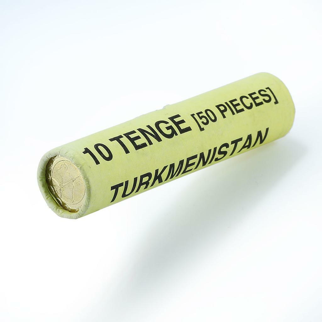 Turkmenistan 10 tenge Currency Bank Roll of 50 coins | eBay