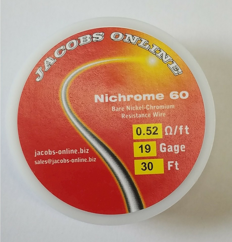 Nichrome 60 resistance wire, 19 AWG (gauge), 30 feet | eBay