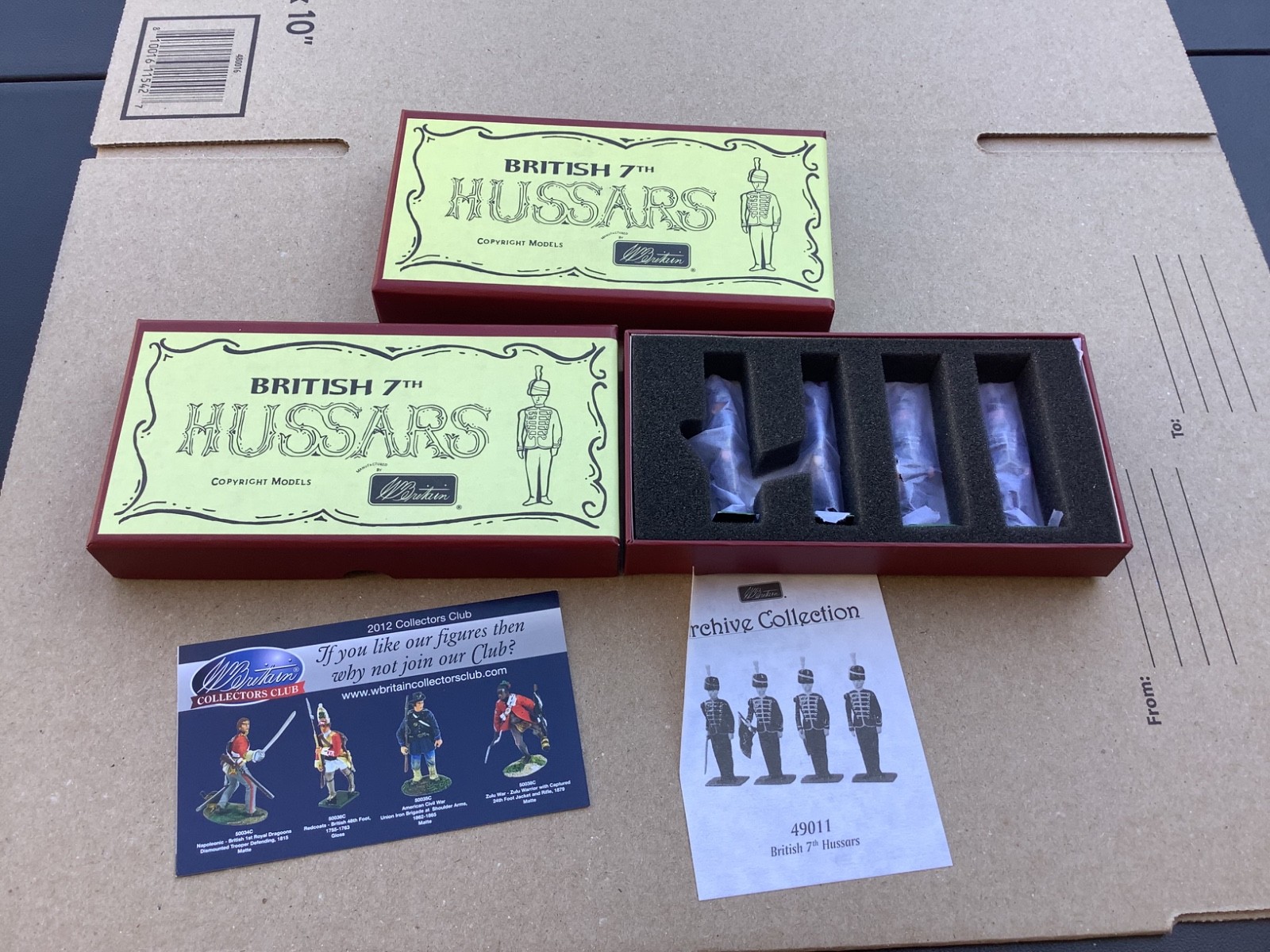 W. Britain - British 7th Hussars Set Of 4 Figures #49011 Lot of 2 ...