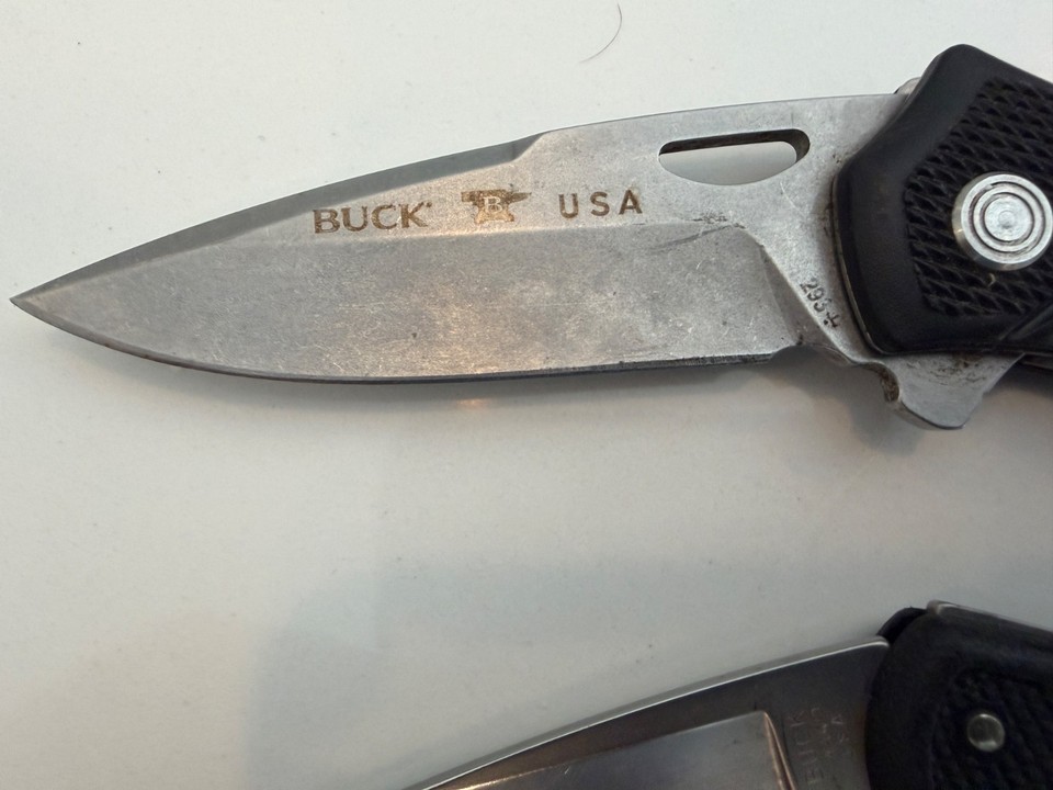 BUCK U.S.A. TWO (2) FOLDING KNIFE KNIVES USA MADE MODEL #293 & BUCK ...