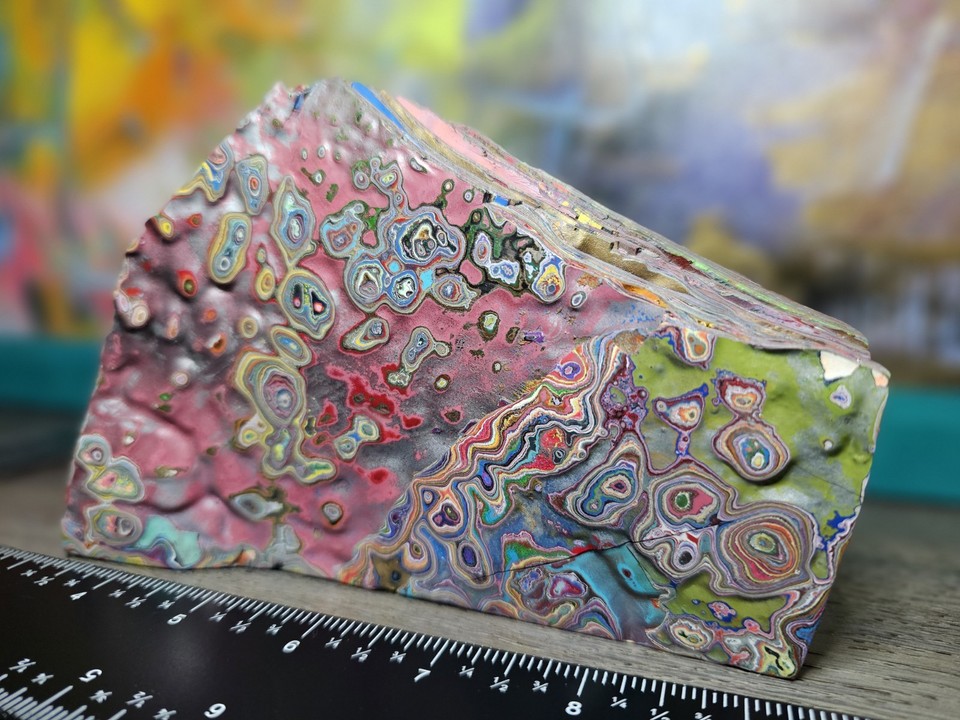 Cadillac Ranch Texas Fordite Rare Colors Motor City Agate Blanks ...