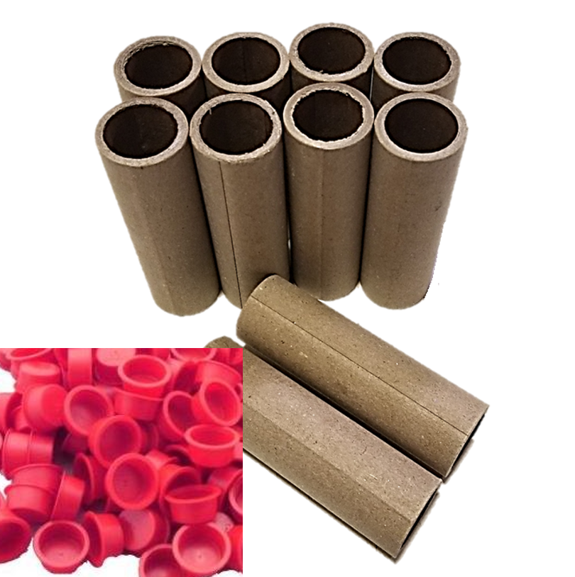 10 Fireworks Kraft Tubes Firecracker 1" x 4" x 1/8" Convoluted w/20 ...