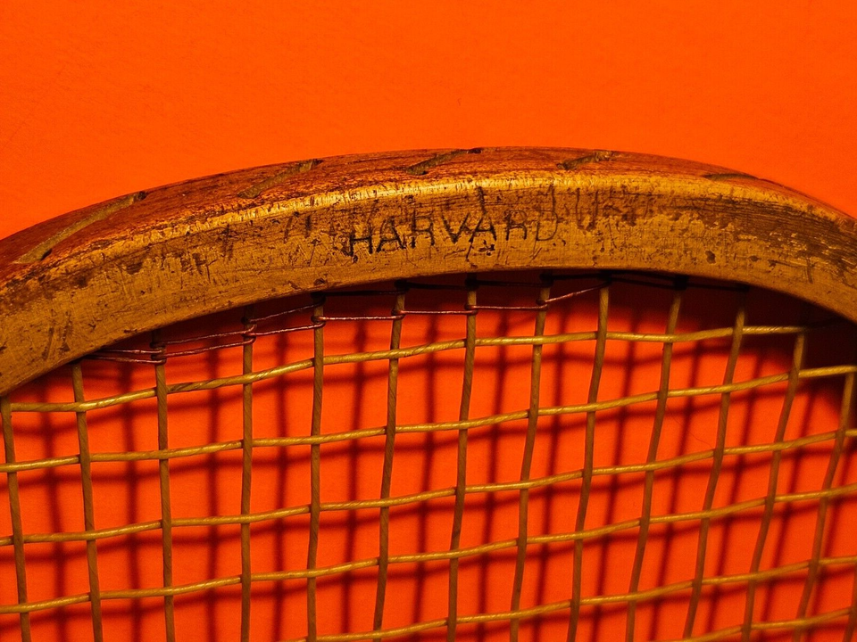 CIRCA 1895 ANTIQUE DRAPER MAYNARD TRANSITIONAL CHECKERED WOOD TENNIS ...