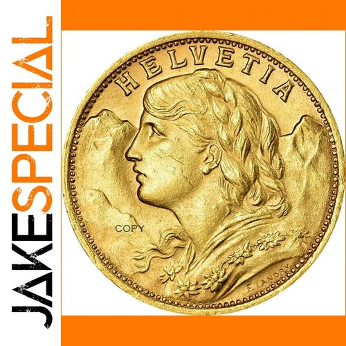 Switzerland 1927 Helvetia Gold Copy Coin | eBay