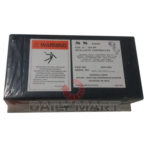 New In Box INGERSOLL RAND SSR15-100HP 39817655 120VAC 3.75A UNMP ...