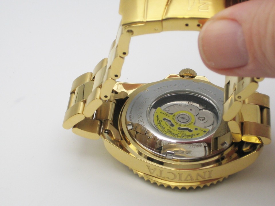 Invicta Pro Diver 28948 Automatic SS Link Watch For Parts Only Damaged ...