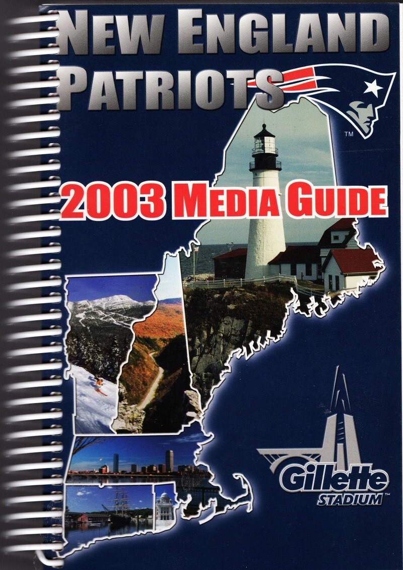 2003 New England Patriots NFL Football Media GUIDE | eBay