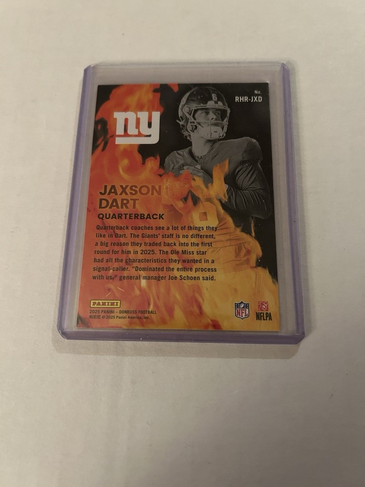 Jaxson Dart 2025 Donruss Red Hot Rookies New York Giants | eBay
