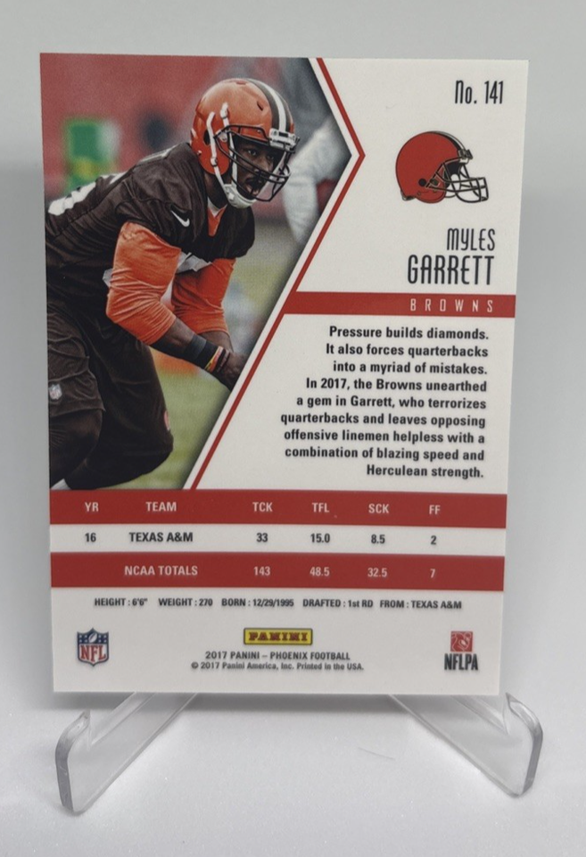 2017 Myles Garrett RC Rookie Phoenix Football #141 | eBay