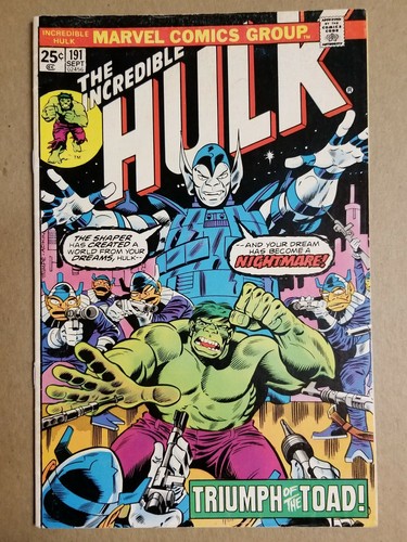 INCREDIBLE HULK #191 (Marvel Comics 1975) GLORIAN & TOAD MEN appearance ...