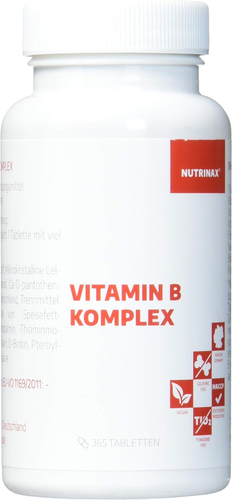 NUTRINAX | Vitamin B Komplex Hochdosiert | 365 Tabletten | Alle 8 B ...
