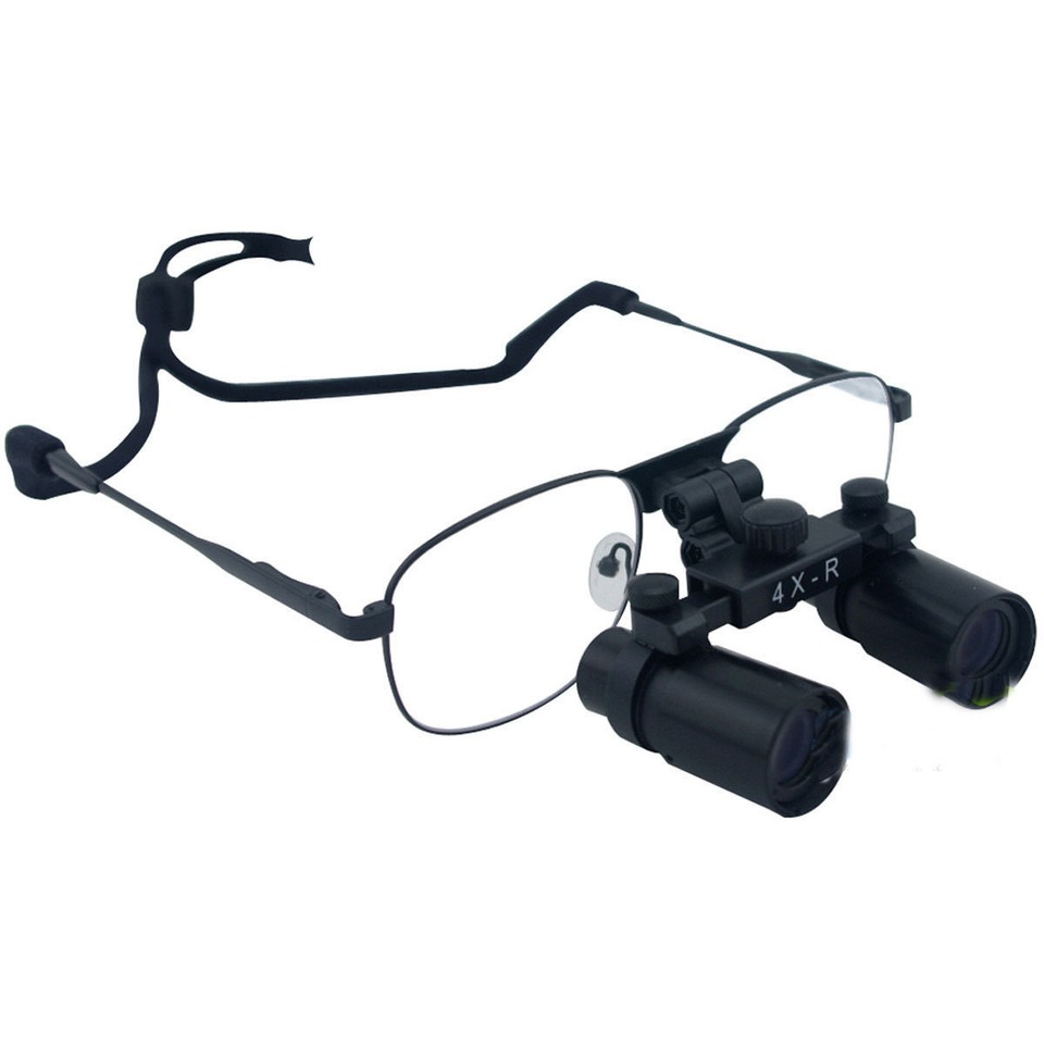 4X Dental Surgical Loupes 360-460mm Medical Binocular Glasses Dentist ...