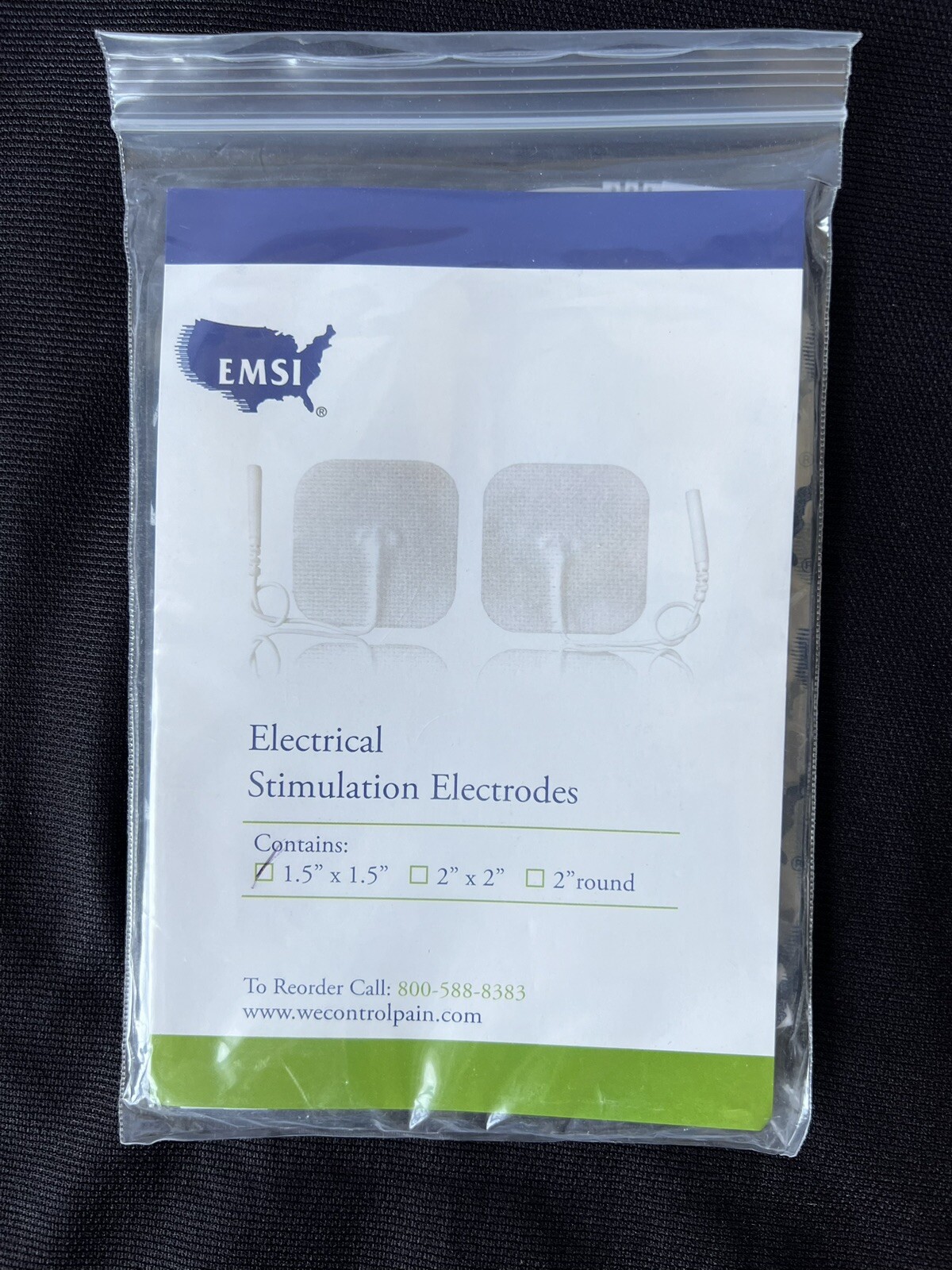 NEW 16 EMSI 1.5" x 1.5" Electrical Tens Stimulation Electrodes Fast ...