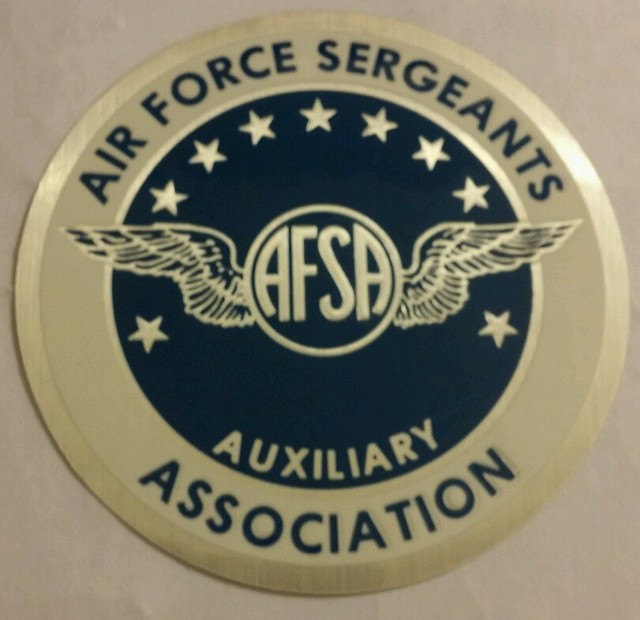 Vintage Air Force Sergeants Association Auxiliary AFSA Decal U.S Air ...