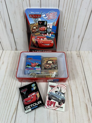 Disney Pixar CARS 2 Card Games in Tin 4 Different Games with 4 Decks | eBay