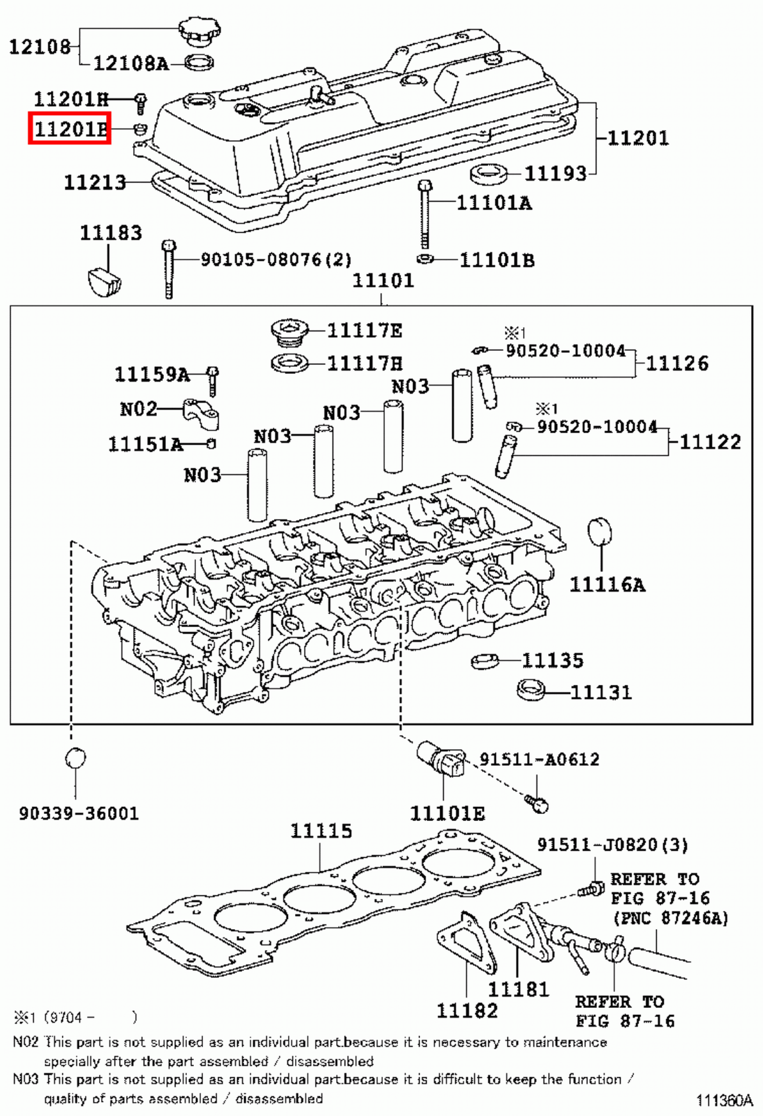 Genuine Lexus SC400 UZZ30 1UZ 4.0 Petrol Rocker Cover Bolt Seal Washer ...