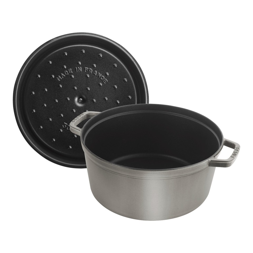 SALE ZWILLING Staub Cast Iron 2.75 qt, Round, Dutch Oven, Graphite Grey ...