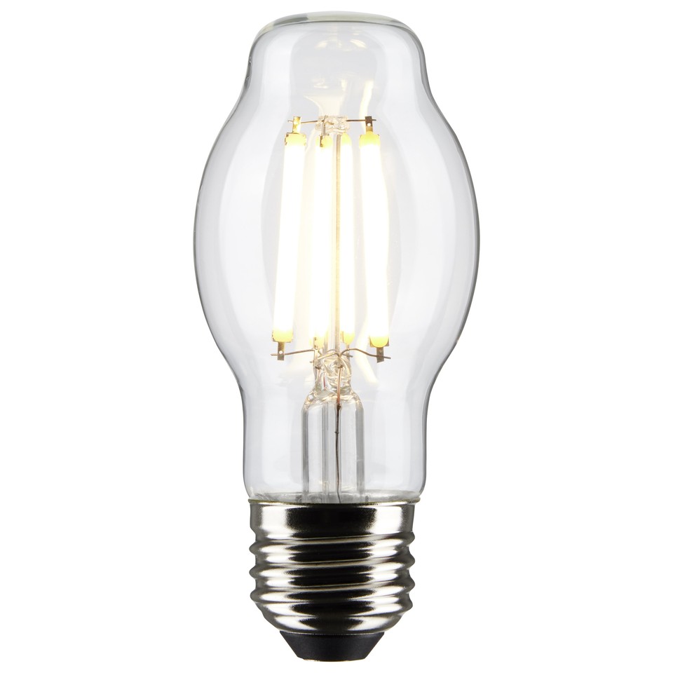 Satco S21334 LED Filament Bulb 120V 8W BT15 Medium E26 Clear 2700K Warm ...