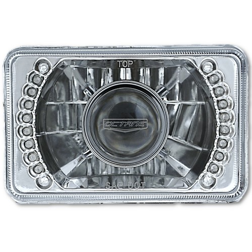 4X6" Green LED Halo Projector Halogen Headlight Headlamp Bulb Crystal ...