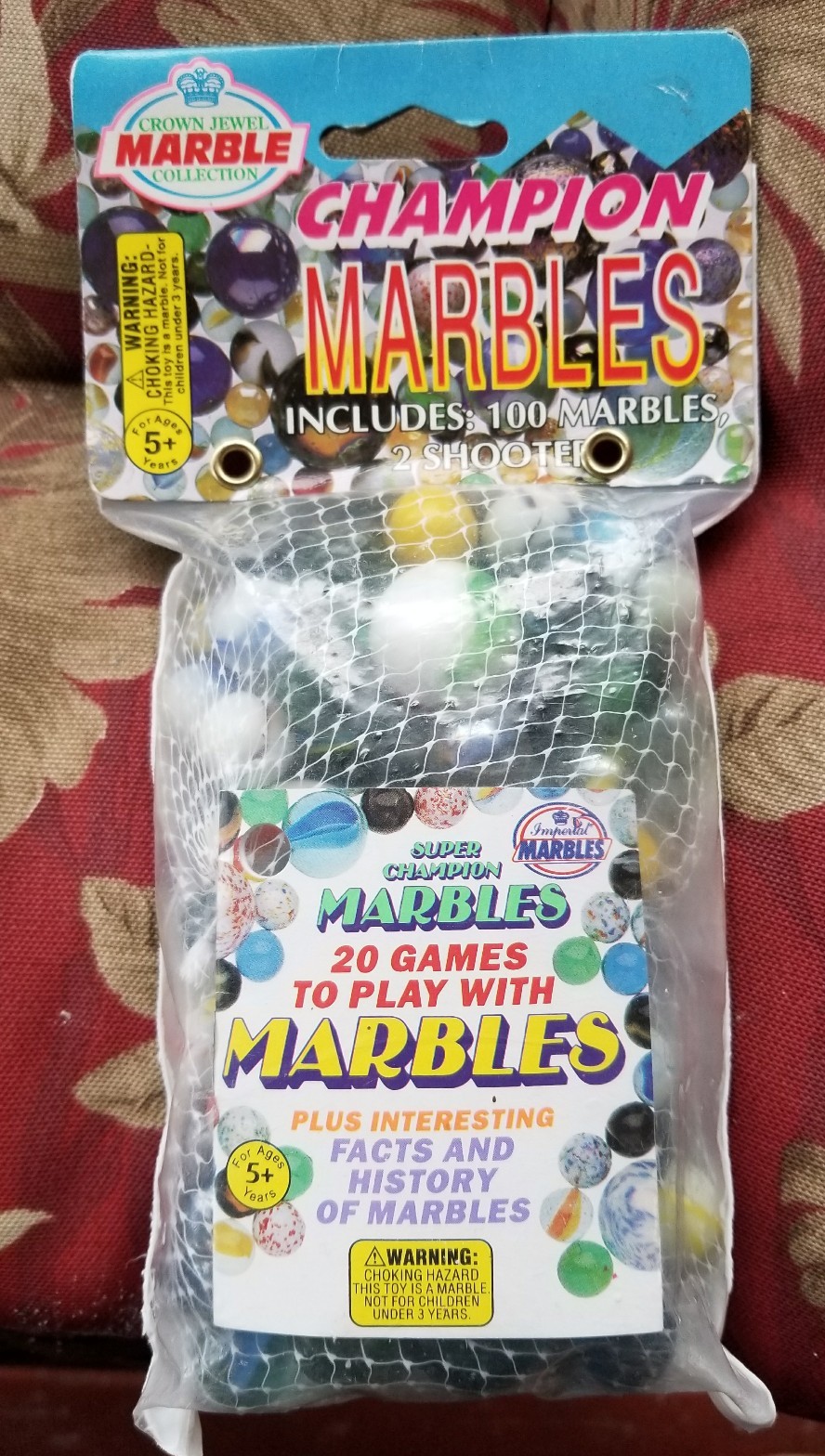 Vintage Bag of Big Value Champion Marbles 1991 Imperial Toy Corp. for ...