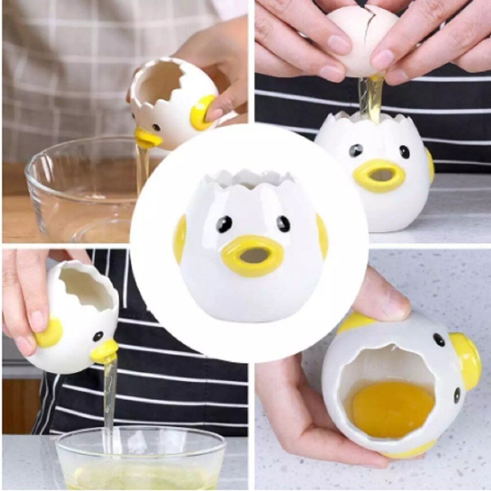 Cartoon Chicken Egg Separator – Ceramic Yolk & White Divider Kitchen ...