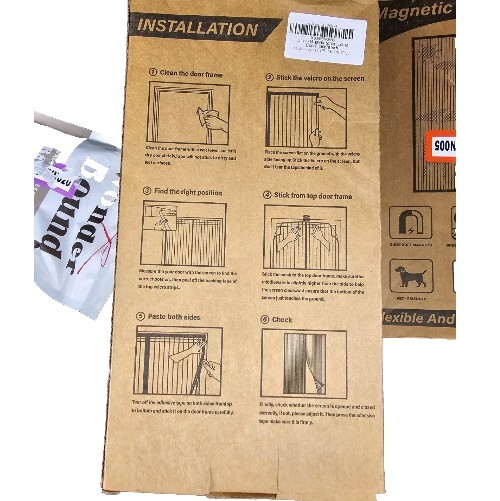 Mdavo Mesh Screen w Magnetic Closure Heavy Duty 36" x 78" White For ...